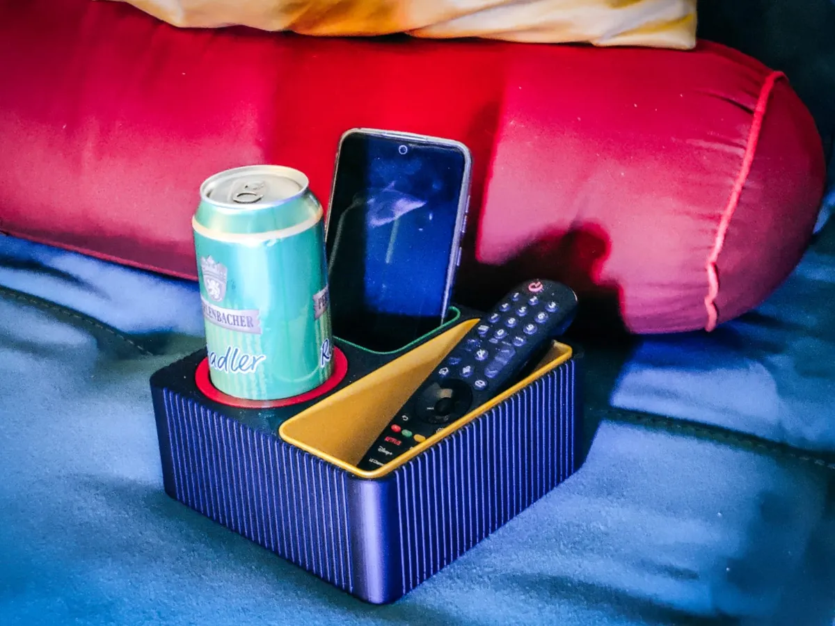 Couch caddy - the perfect movie night companion - Free 3D Print Model ...