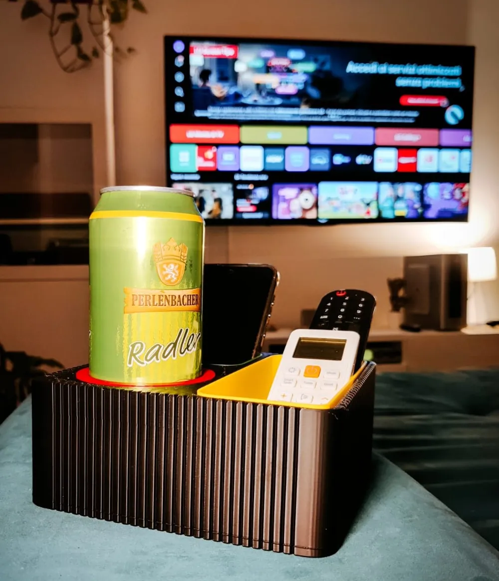 Couch caddy - the perfect movie night companion - Free 3D Print Model ...