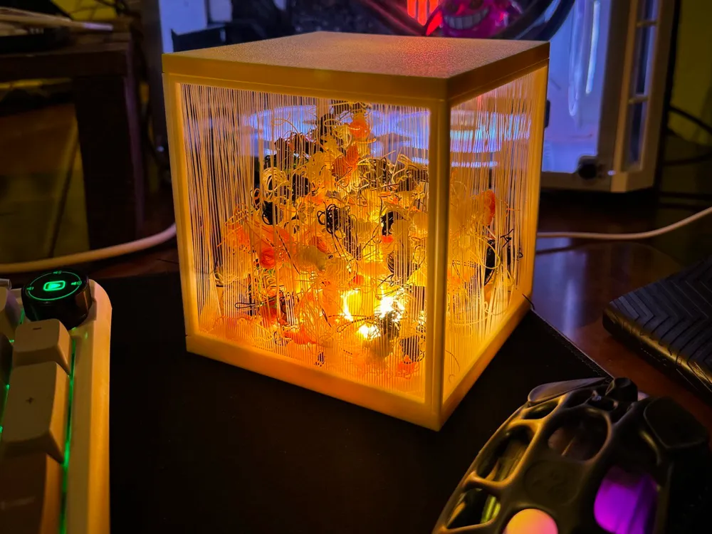 Filament Purge Lamp String Art - LED kit 001 - Free 3D Print Model ...