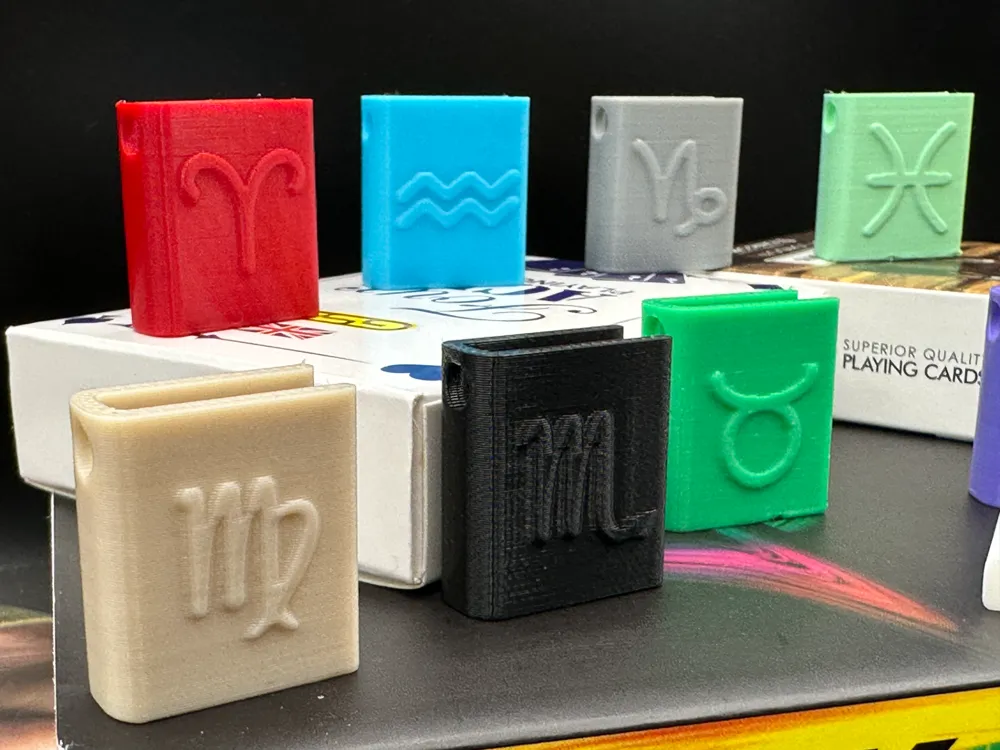 Library of Astrology - Pisces Mini Book Keychain by Trickstyle - MakerWorld