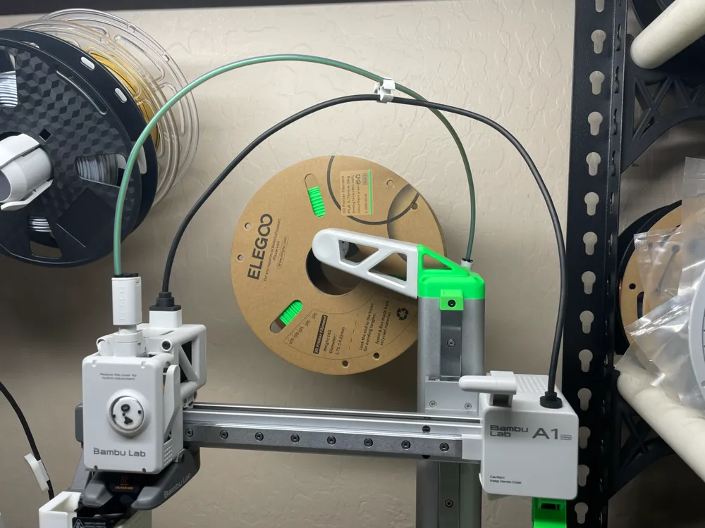 A1 Mini Original Spool Holder Top Mount with PTFE - Free 3D Print Model ...
