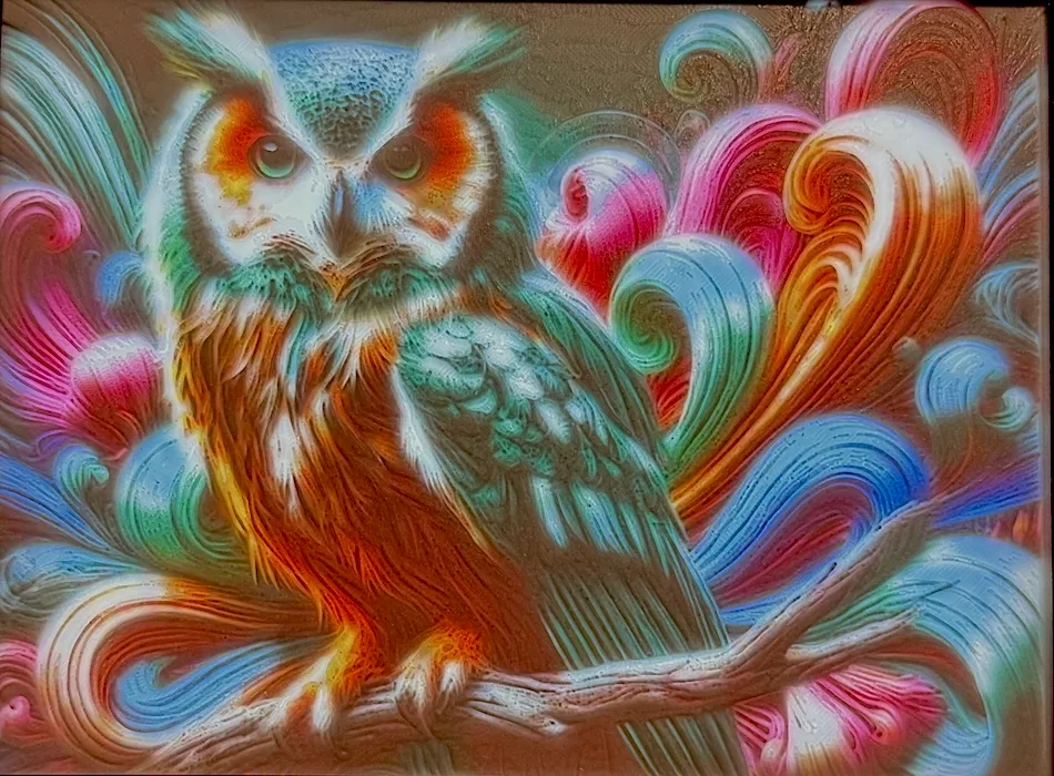 Owl #3 Lithophane by GregR - MakerWorld