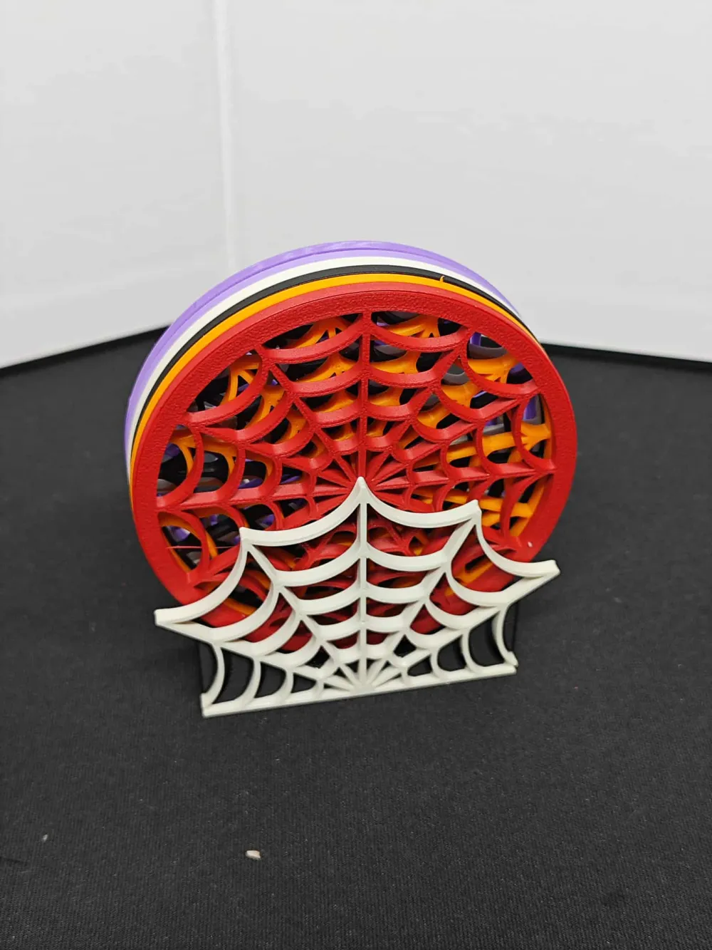 Spiderweb Coaster for Halloween No AMS Required - Free 3D Print Model ...