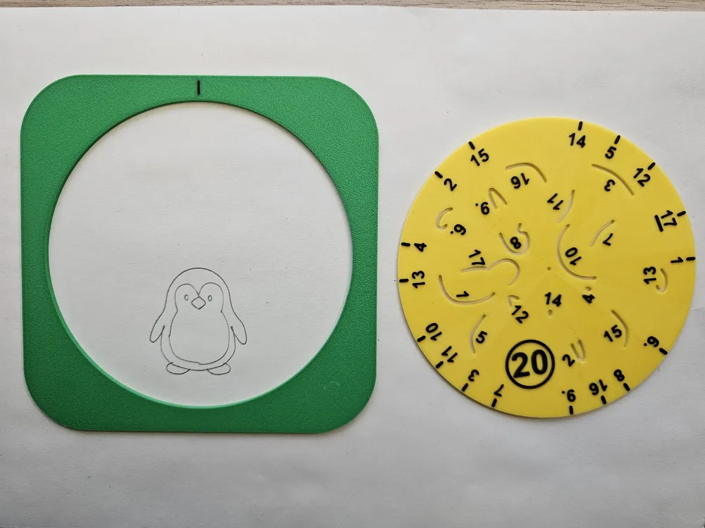 Twist Art 20 Penguin - Rotary Drawing Stencil by THIMM1 MakerWorld ...
