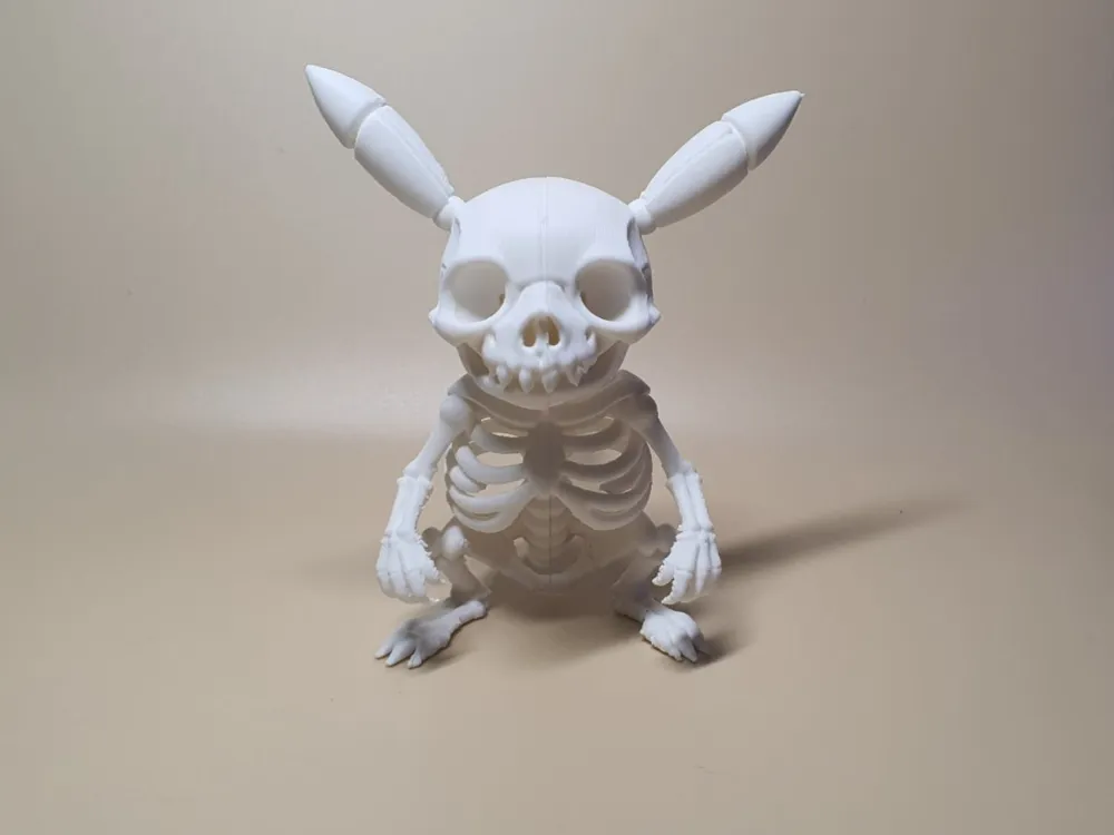 Pikachu Skeleton – Anatomical Pokémon-Inspired - Free 3D Print Model ...