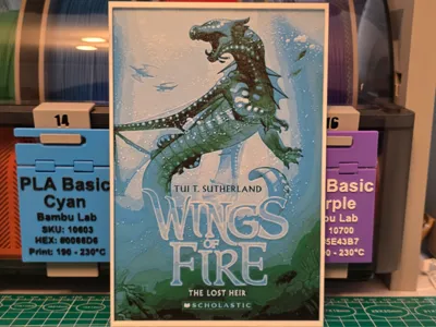 Wings of Fire: The Lost Heir Book Poster Hueforge by Lumpy3D MakerWorld ...