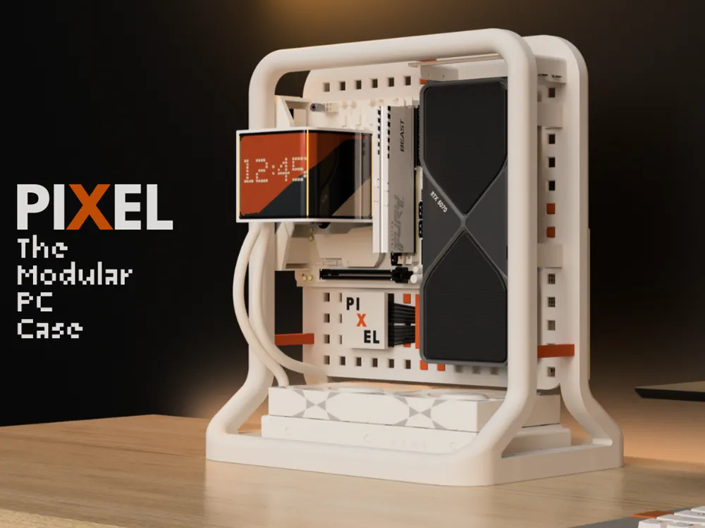 PIXEL • The Modular Open Frame PC Case - Free 3D Print Model - MakerWorld