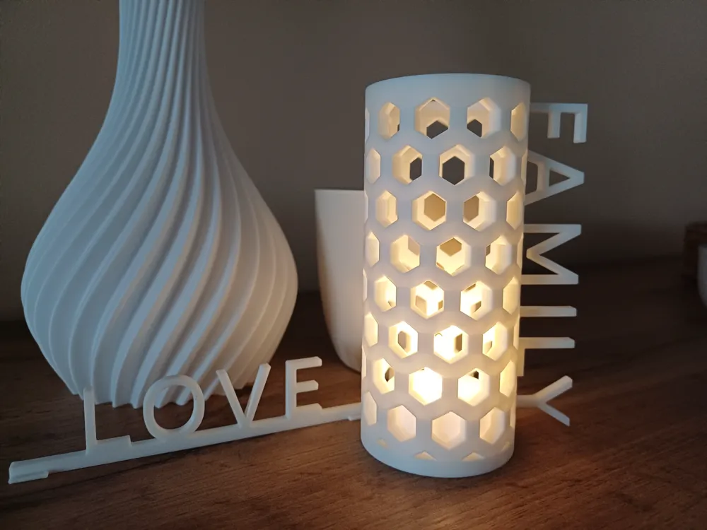 Customizable Hexagonal Tealight Holder - Free 3D Print Model - MakerWorld
