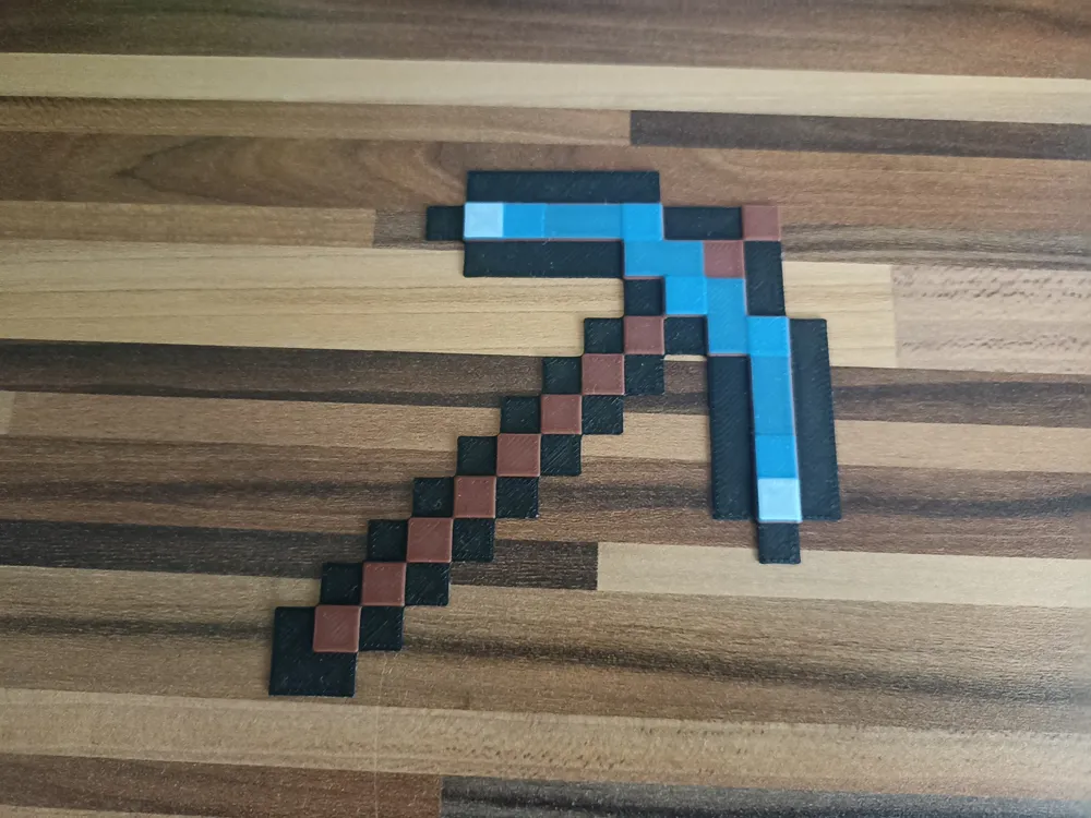 Minecraft pickaxe, 6 g - Free 3D Print Model - MakerWorld