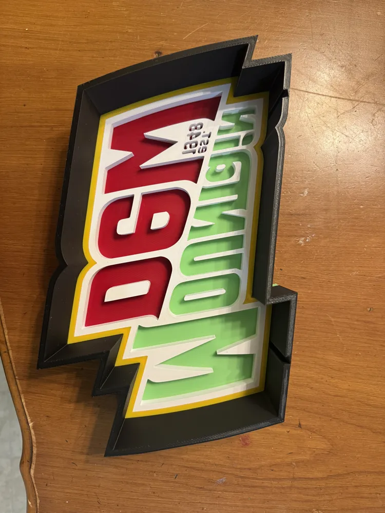 Mountain Dew Sign - Free 3D Print Model - MakerWorld