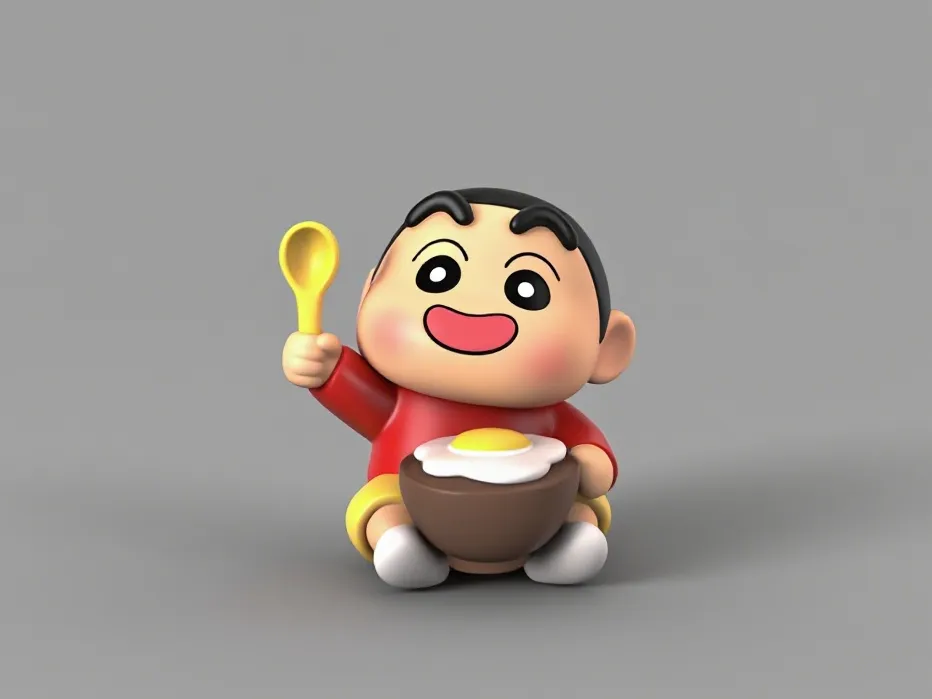 Crayon Shin-chan Eating - Shinnosuke Nohara - Cute Q-Version Figurine ...