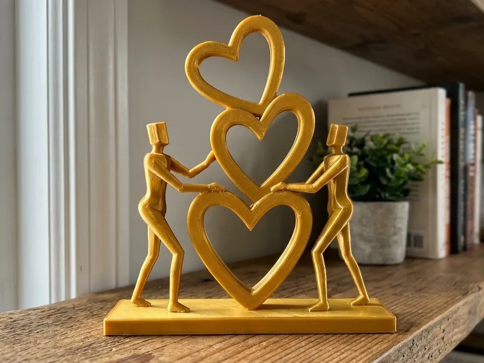 Love Balance Sculpture - Free 3D Print Model - MakerWorld