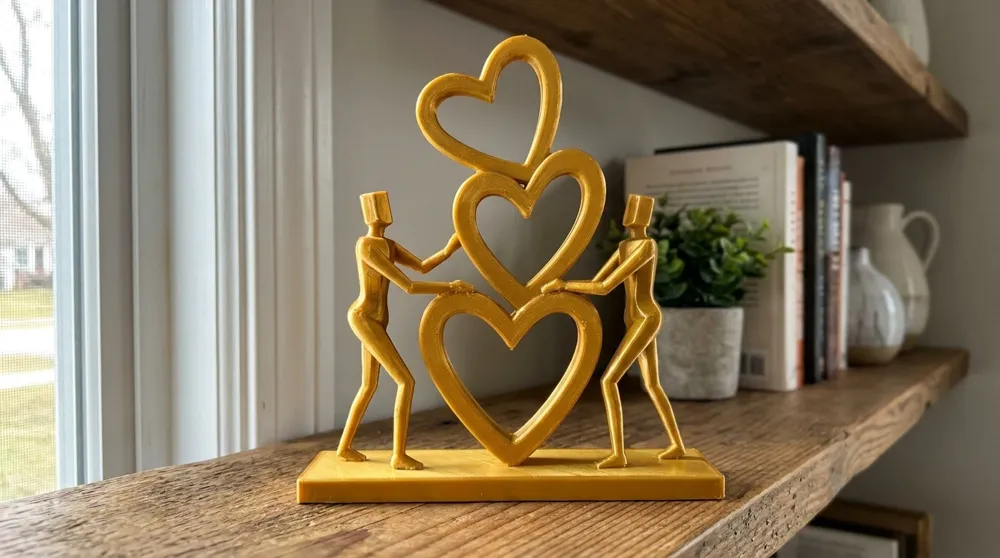 Love Balance Sculpture - Free 3D Print Model - MakerWorld