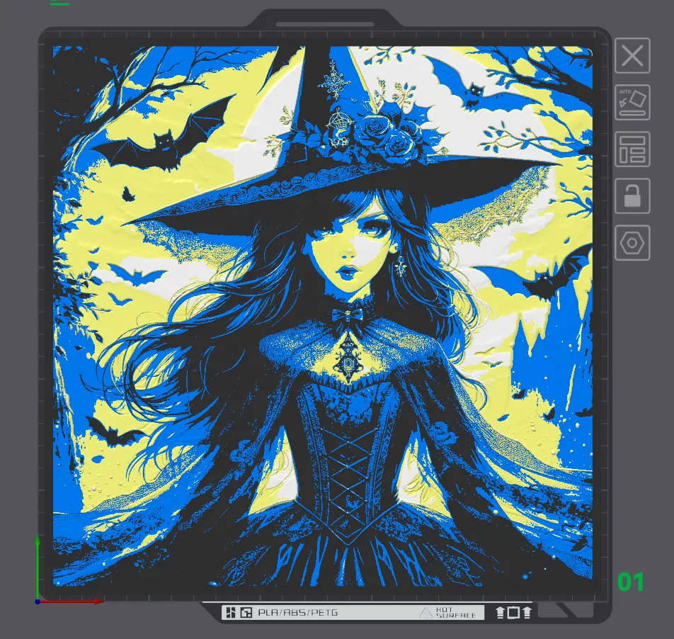 Witch Girl Hueforge by TechSavage3D - MakerWorld