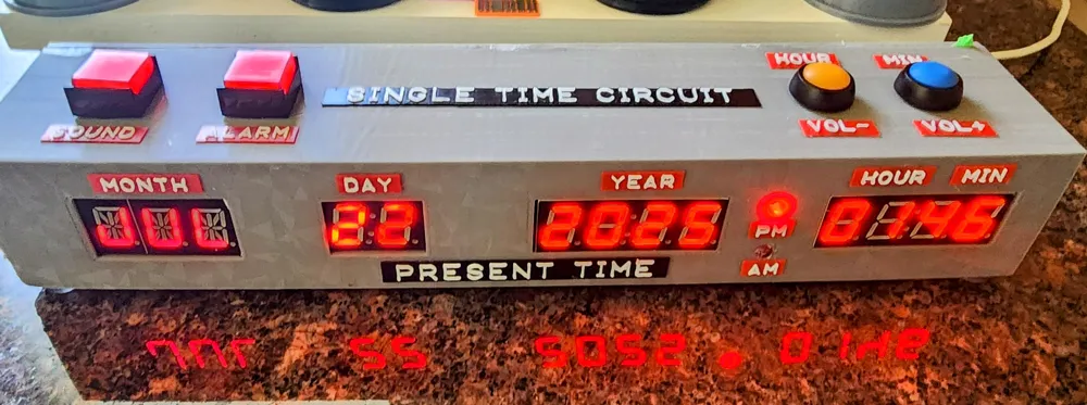 back to the future alarm clock Remixed by rananna MakerWorld: Download ...