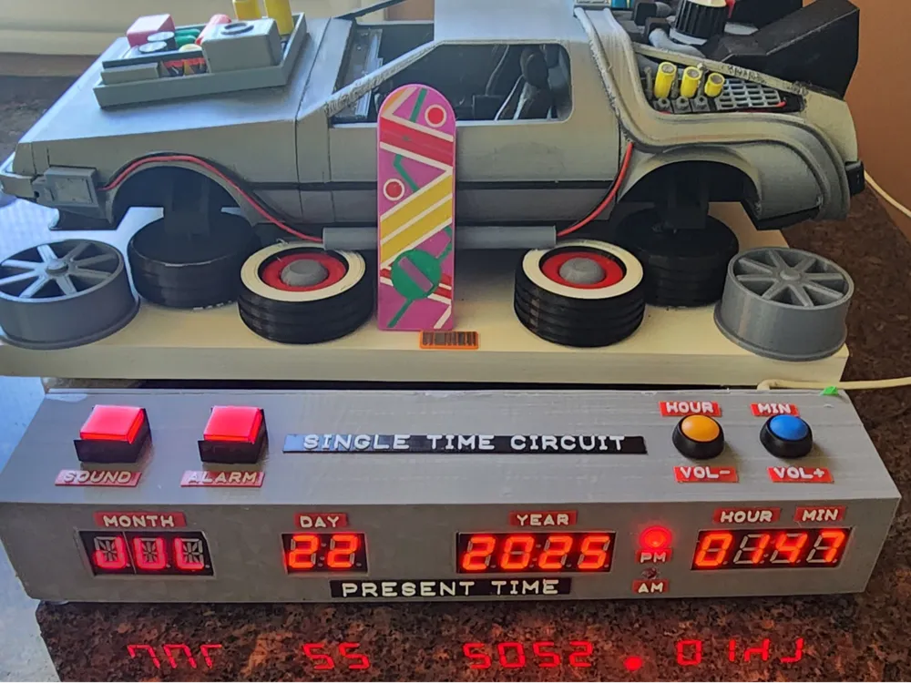 back to the future alarm clock Remixed by rananna MakerWorld: Download ...