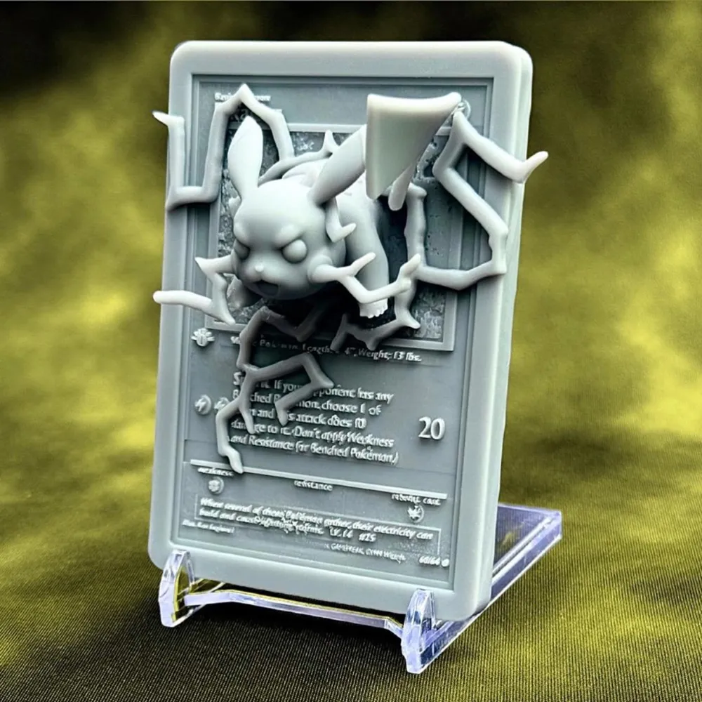 Pikachu 3D Printable Pokémon Card; Pokemon TCG by ABC3D - MakerWorld