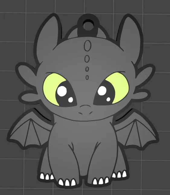 Toothless keychain by Babetto Racing MakerWorld: Download Free 3D Models