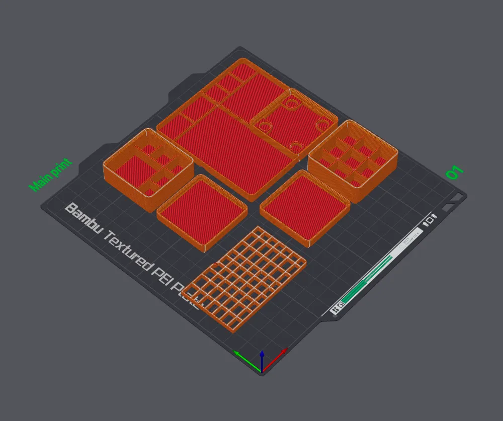Gridfinity small parts trays - A1 Mini - Bambu Handy Remixed by ...