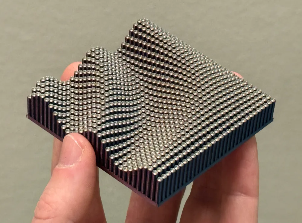 Sinusoidal Wave of Cylinders by Endless Design Lab 🌀 - MakerWorld