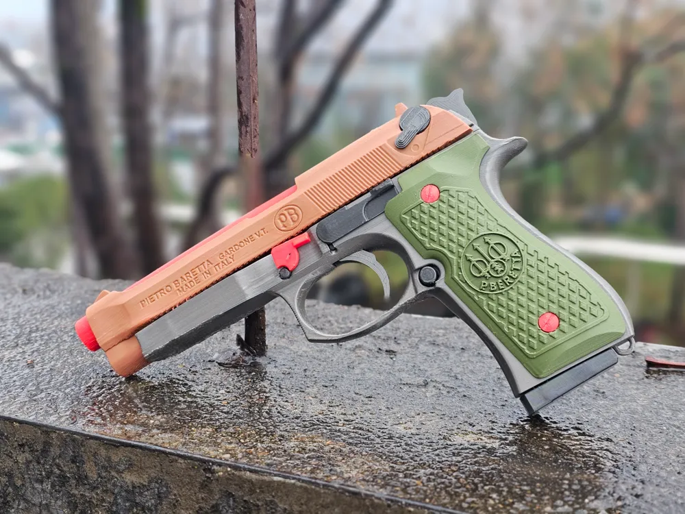 Beretta 92 fs（m9）Toy pistol(No move or launch) by 补补觉去 - MakerWorld