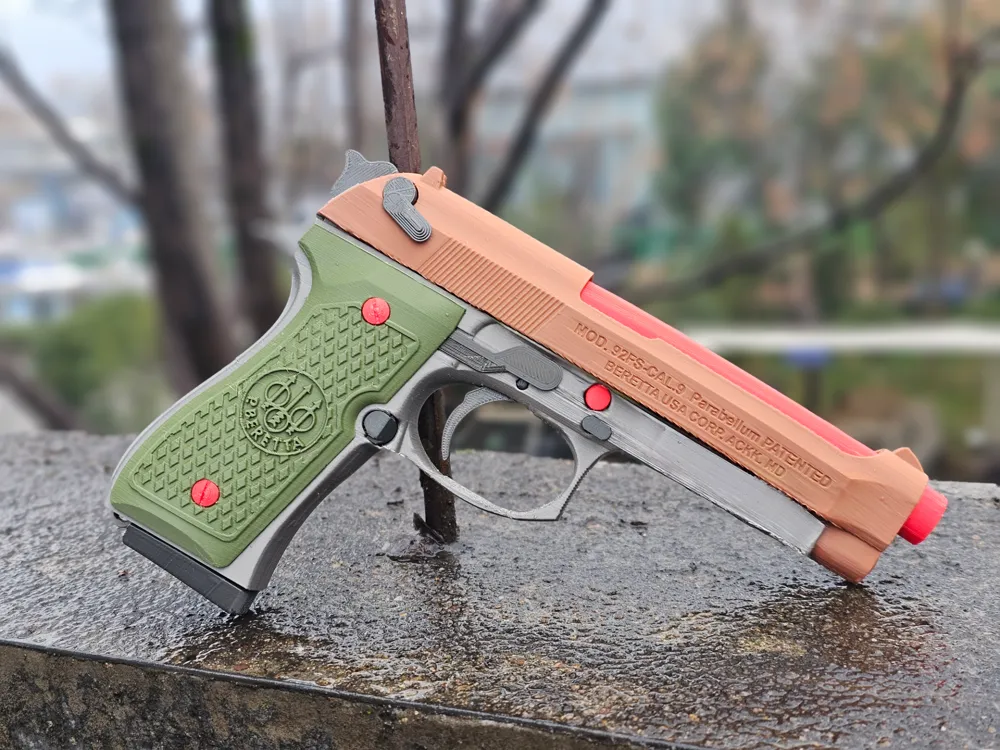 Beretta 92 fs（m9）Toy pistol (No move or launch) - Free 3D Print Model ...