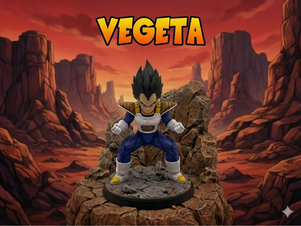 Custom Vegeta Base Form Statue DBZ - Free 3D Print Model - MakerWorld