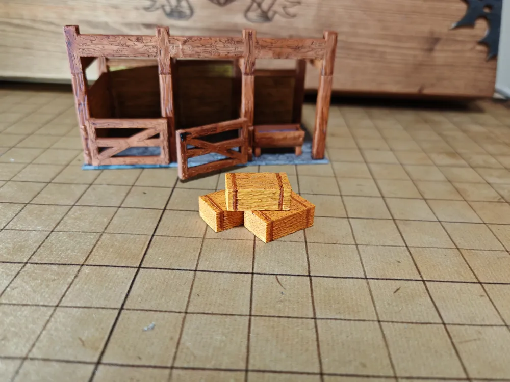 Hay bale - Interactive DnD gaming farm piece - Free 3D Print Model ...