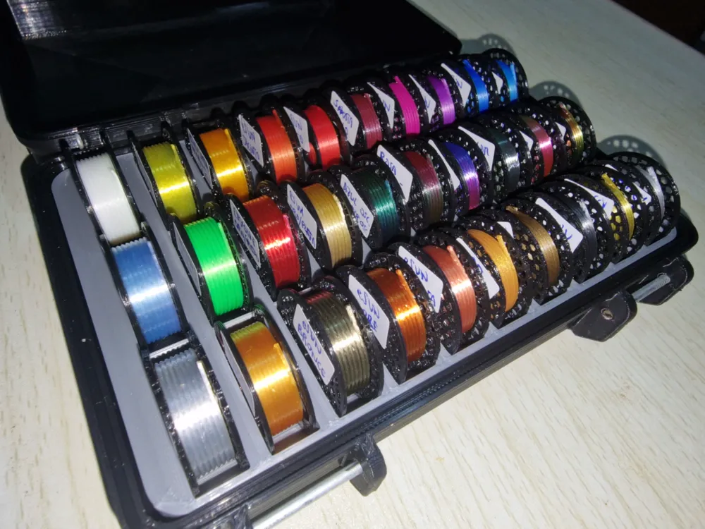 Spool samples box for 30 mini filaments Remixed by BS 3D Print - MakerWorld