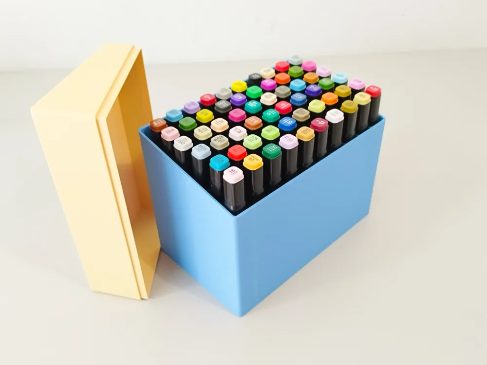 Marker Organizer with Airtight Lid - Free 3D Print Model - MakerWorld