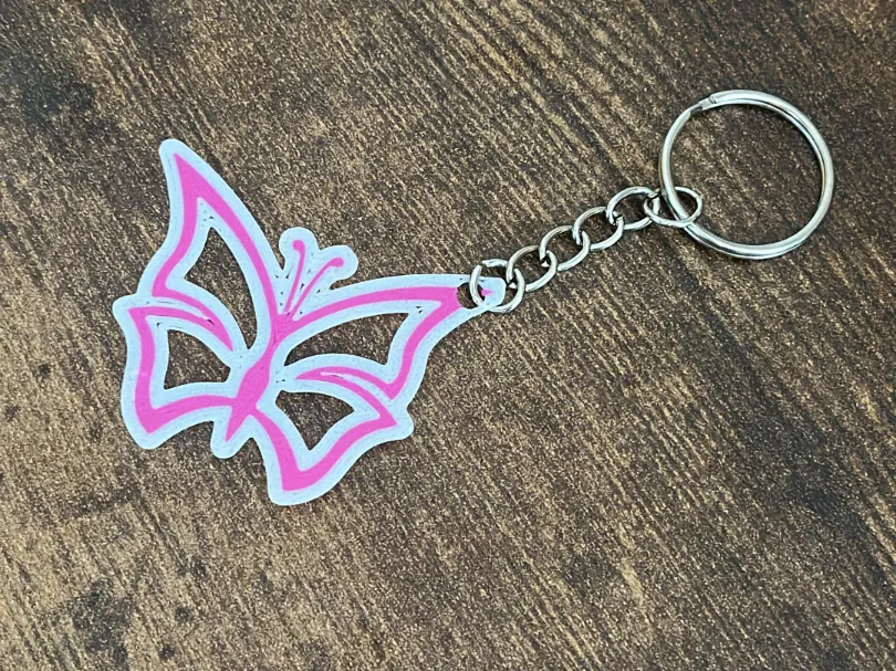Butterfly Keychain Minimalist Design by Infinity 3D - MakerWorld