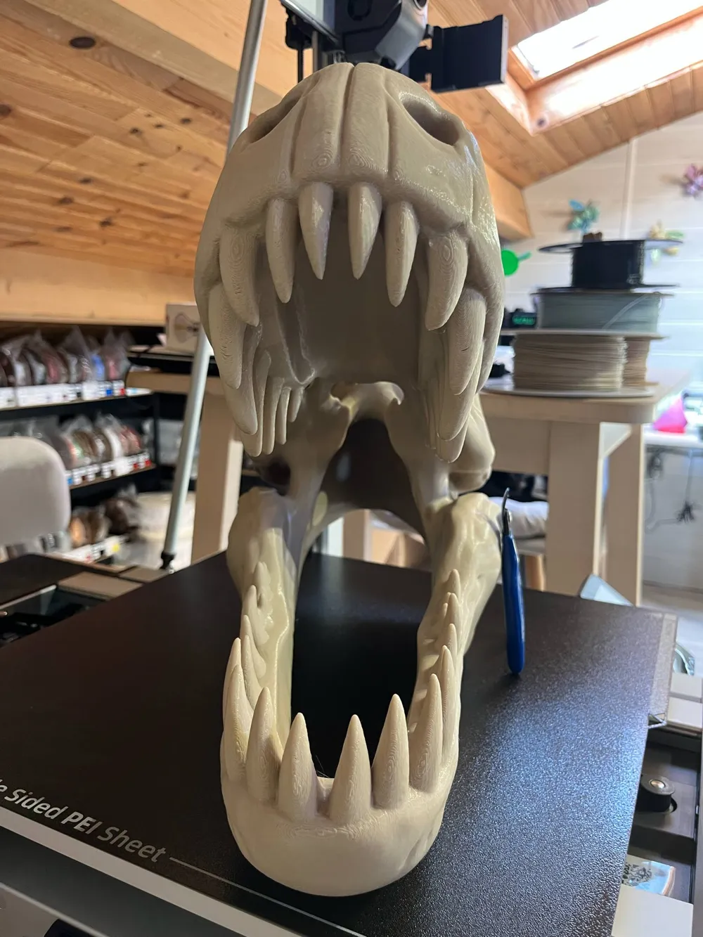 T-Rex Dinosaur Skeleton Head - Free 3D Print Model - MakerWorld