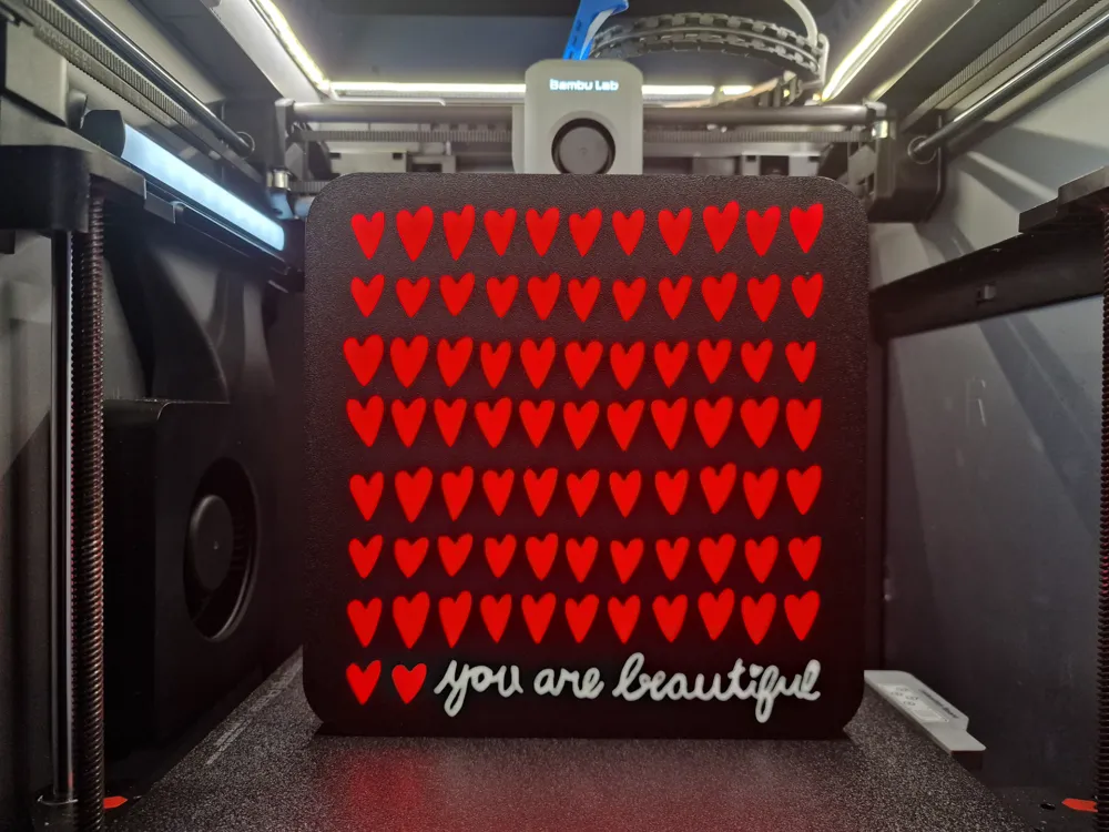 Hearts - You are beautiful Lightbox by twooarts - MakerWorld