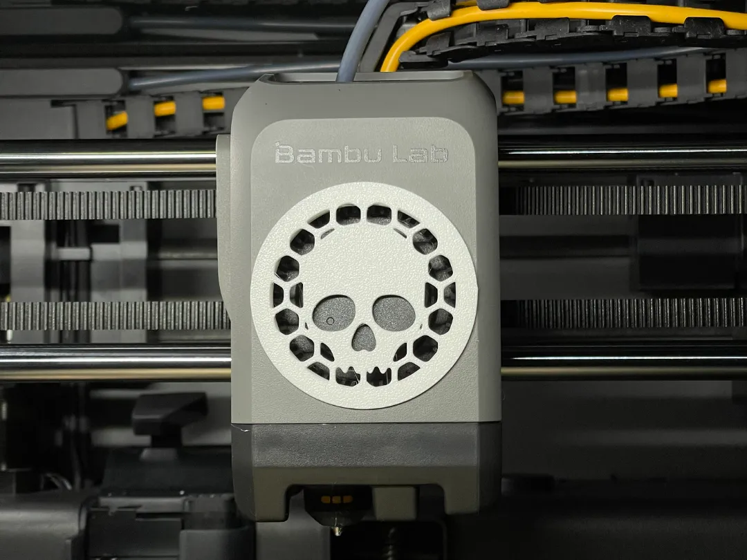 P2S Fan Cover - Skull - Free 3D Print Model - MakerWorld