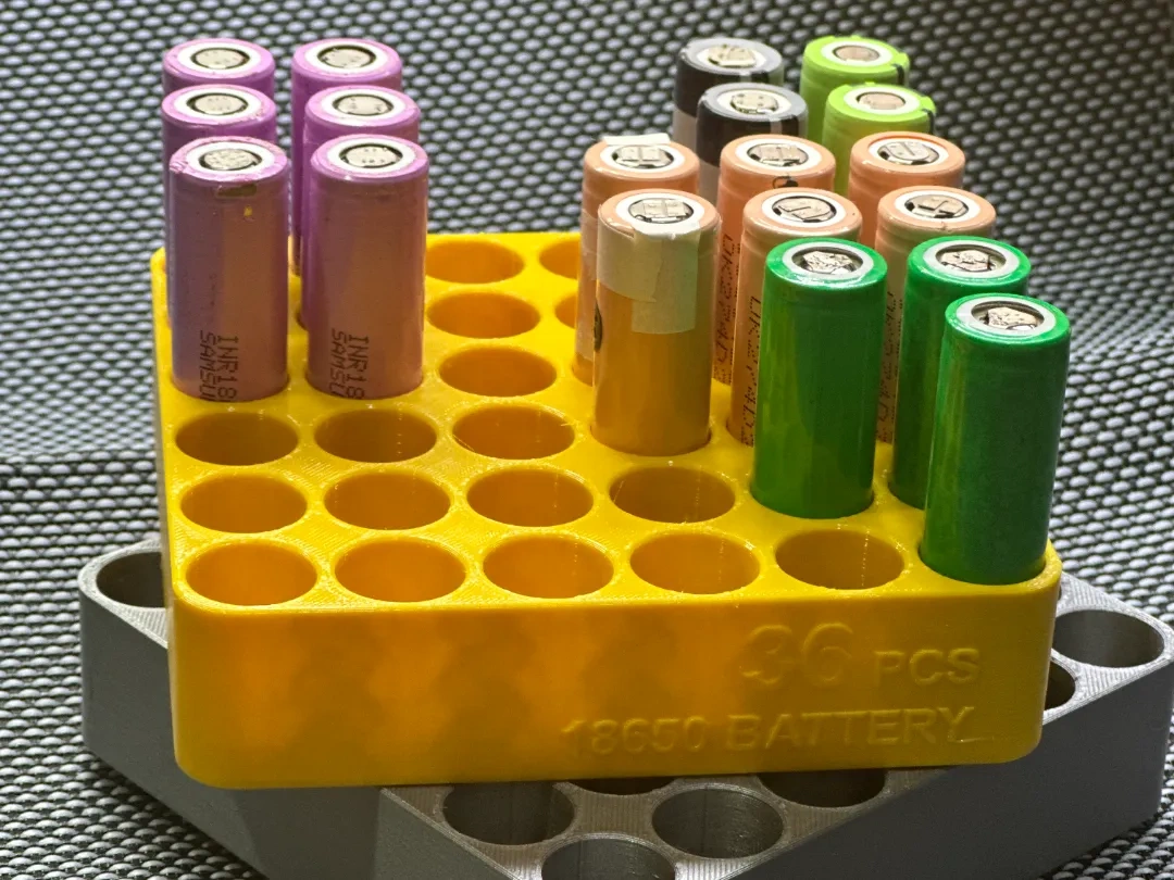 18650 Lithium Battery Storage Tray for 36 Batteries, High Capacity by H ...