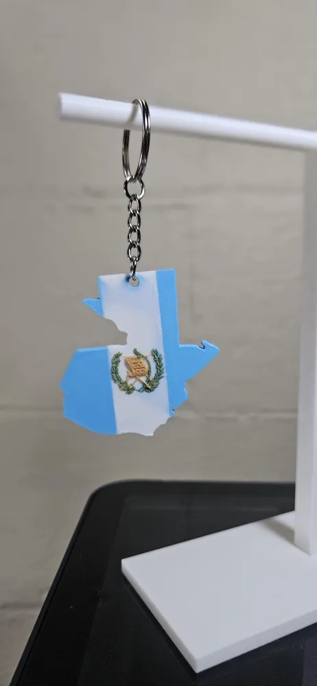 Guatemalan Flag Keychain - Free 3D Print Model - MakerWorld