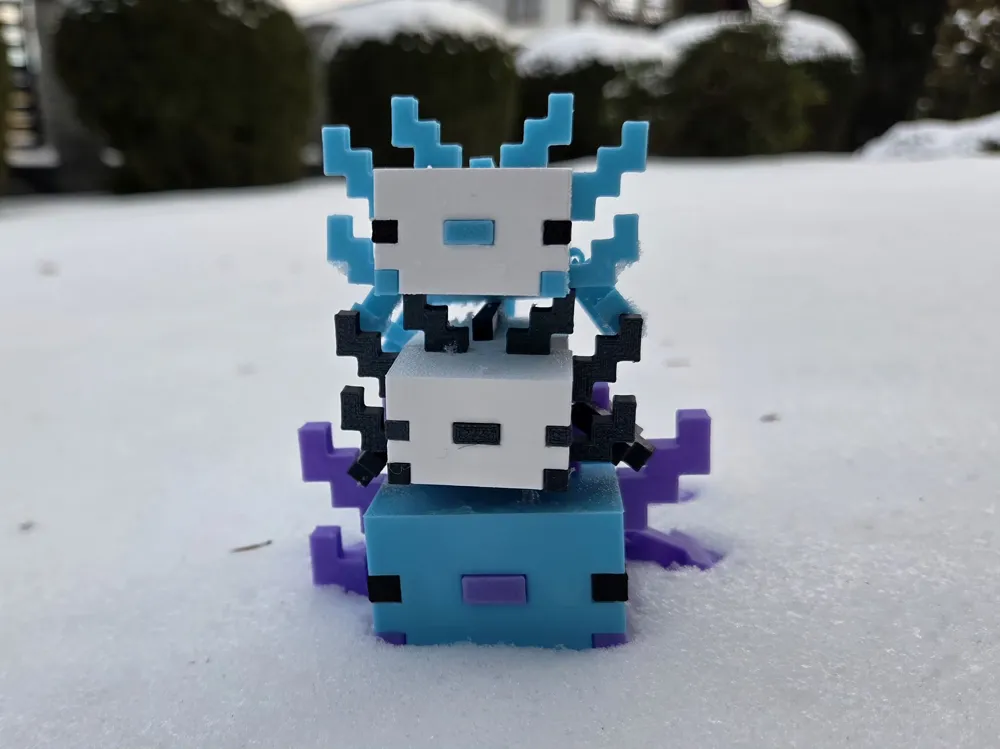 Minecraft axolotl articulated - Free 3D Print Model - MakerWorld