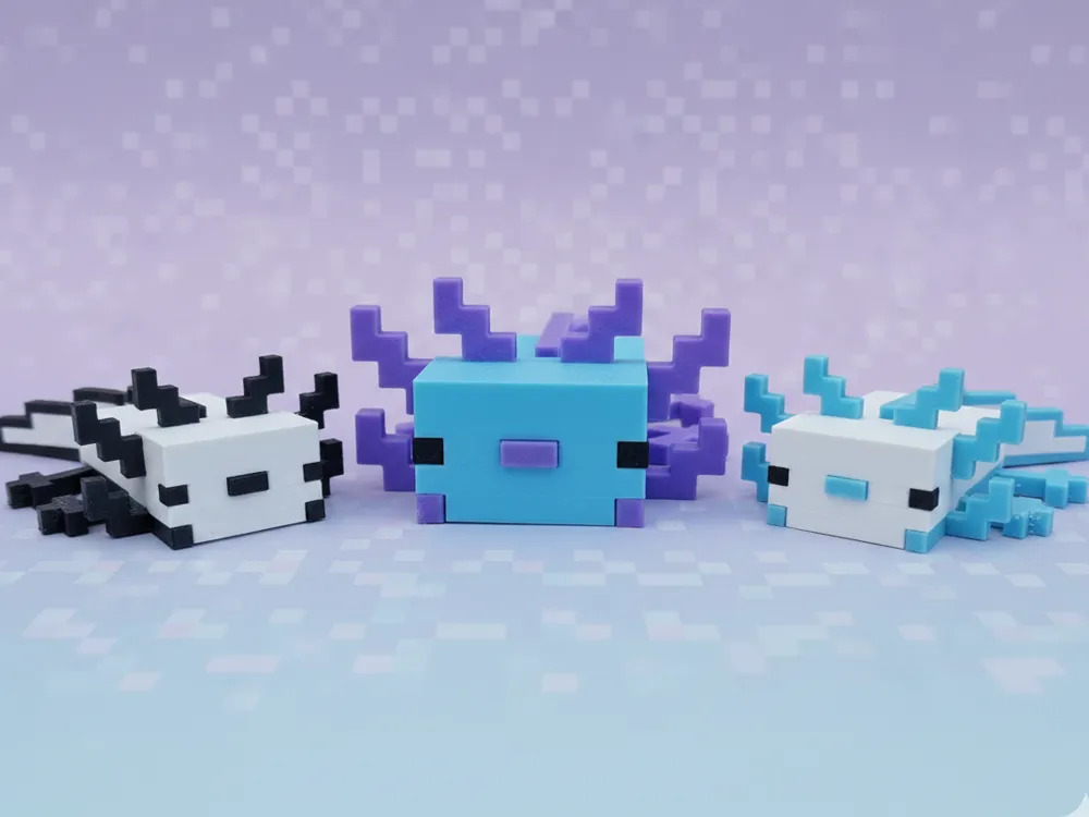 Minecraft axolotl articulated - Free 3D Print Model - MakerWorld