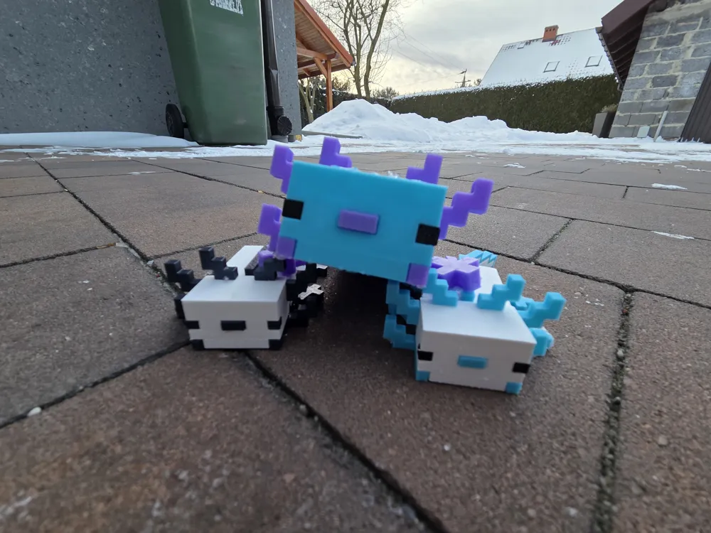 Minecraft axolotl articulated - Free 3D Print Model - MakerWorld