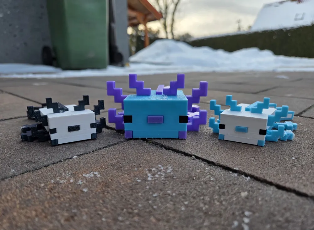 Minecraft axolotl articulated - Free 3D Print Model - MakerWorld