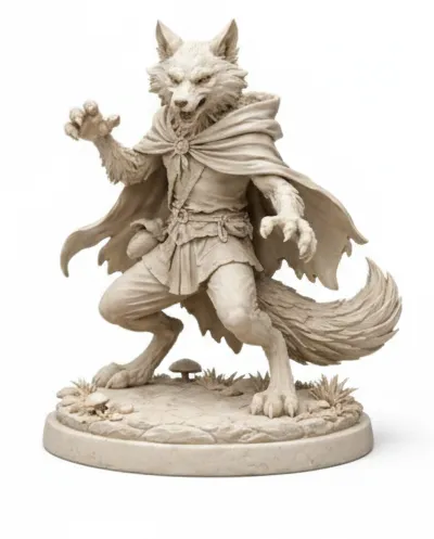 Anthropomorphic Fairy-Tale Wolf - Free 3D Print Model - MakerWorld