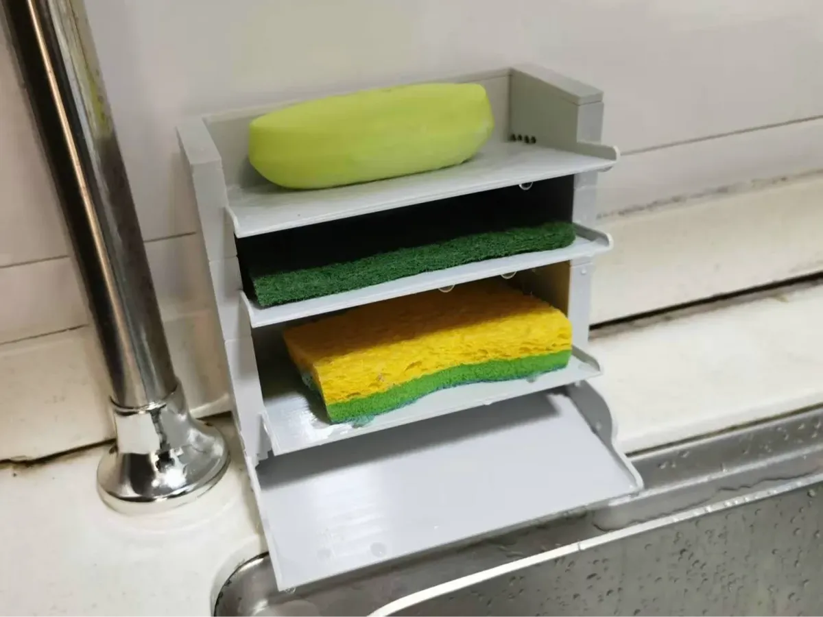 Stackable Dish Sponge Drainer - Free 3D Print Model - MakerWorld