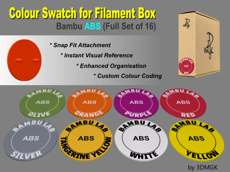 ABS Filament Sample Box - Bambu by 3DMGK MakerWorld: Download Free 3D ...