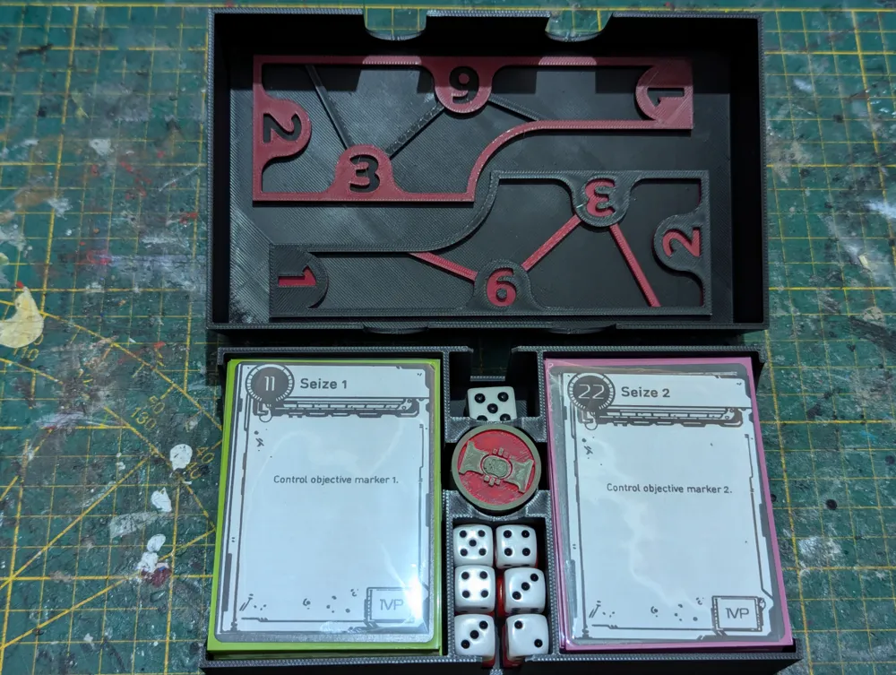 OPR Mission Card Box | Warhammer 40k Dicebox TCG by DaChemika - MakerWorld