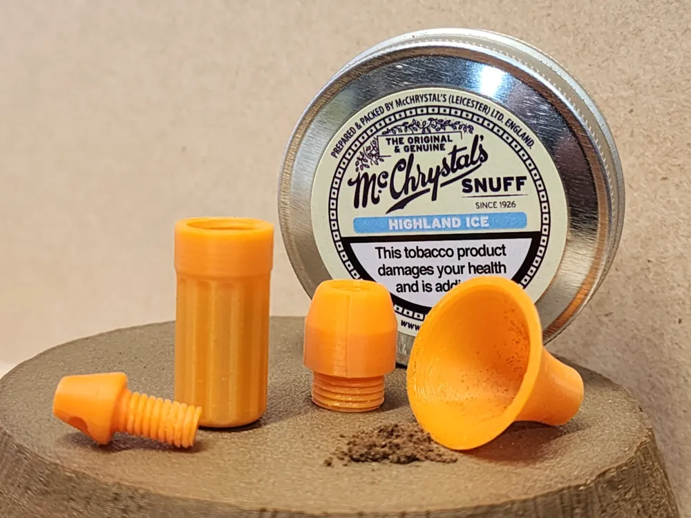 Nasal Snuff Sniffing Bullet (Dry Snuff Tobacco) - Free 3D Print Model ...
