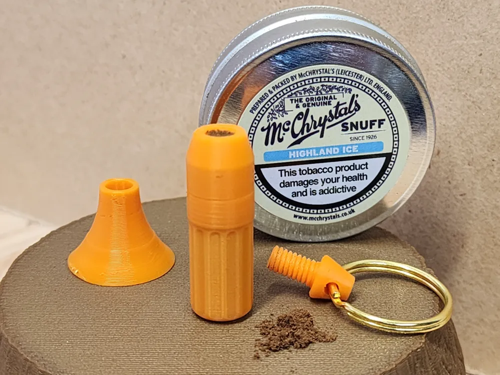 Nasal Snuff Sniffing Bullet (Dry Snuff Tobacco) - Free 3D Print Model ...