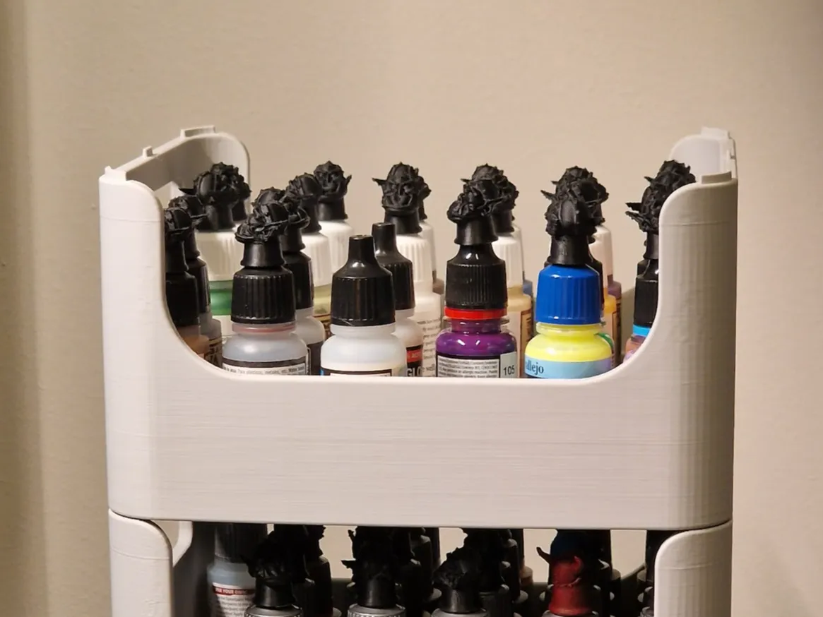 Taller Stack'nPaint Stackable Paint Bottle Organiz Remixed by Queawan MakerWorld: Download Free ...