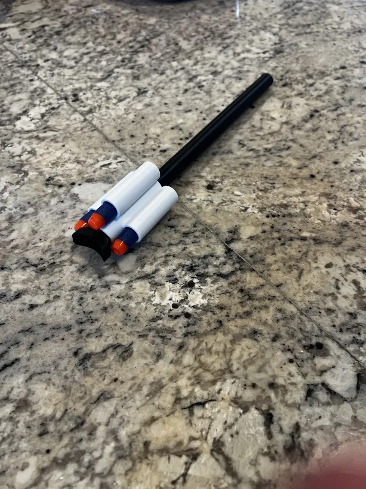 Nerf Blow Dart Gun with Holder - Free 3D Print Model - MakerWorld