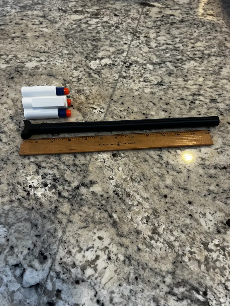 Nerf Blow Dart Gun with Holder - Free 3D Print Model - MakerWorld