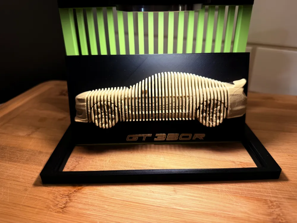 Ford Mustang GT350R - Vertically Layered Car Art by ShapeShift 3D ...